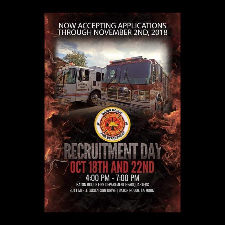 🔥Baton Rouge Fire Department 2018 Recruitment Flyer Design