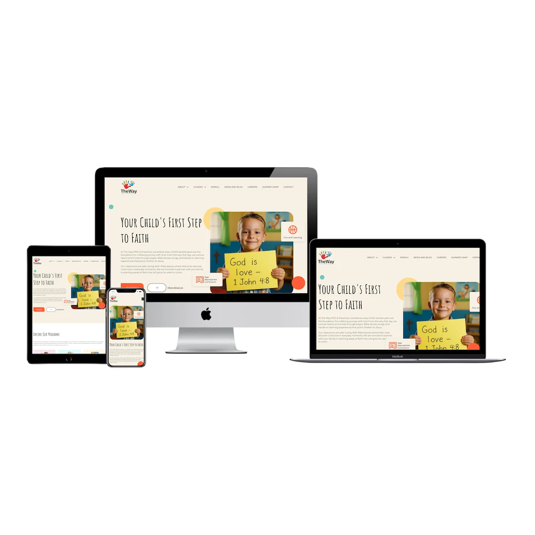 The Way PDO Website Refresh | Faith-Based Preschool Website Design